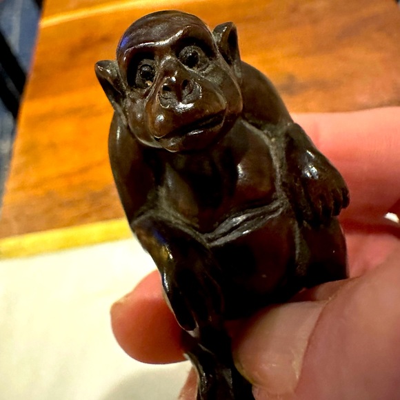 Vintage | Art | Vintage Handcarved Monkey Asian Art Rosewood | Poshmark
